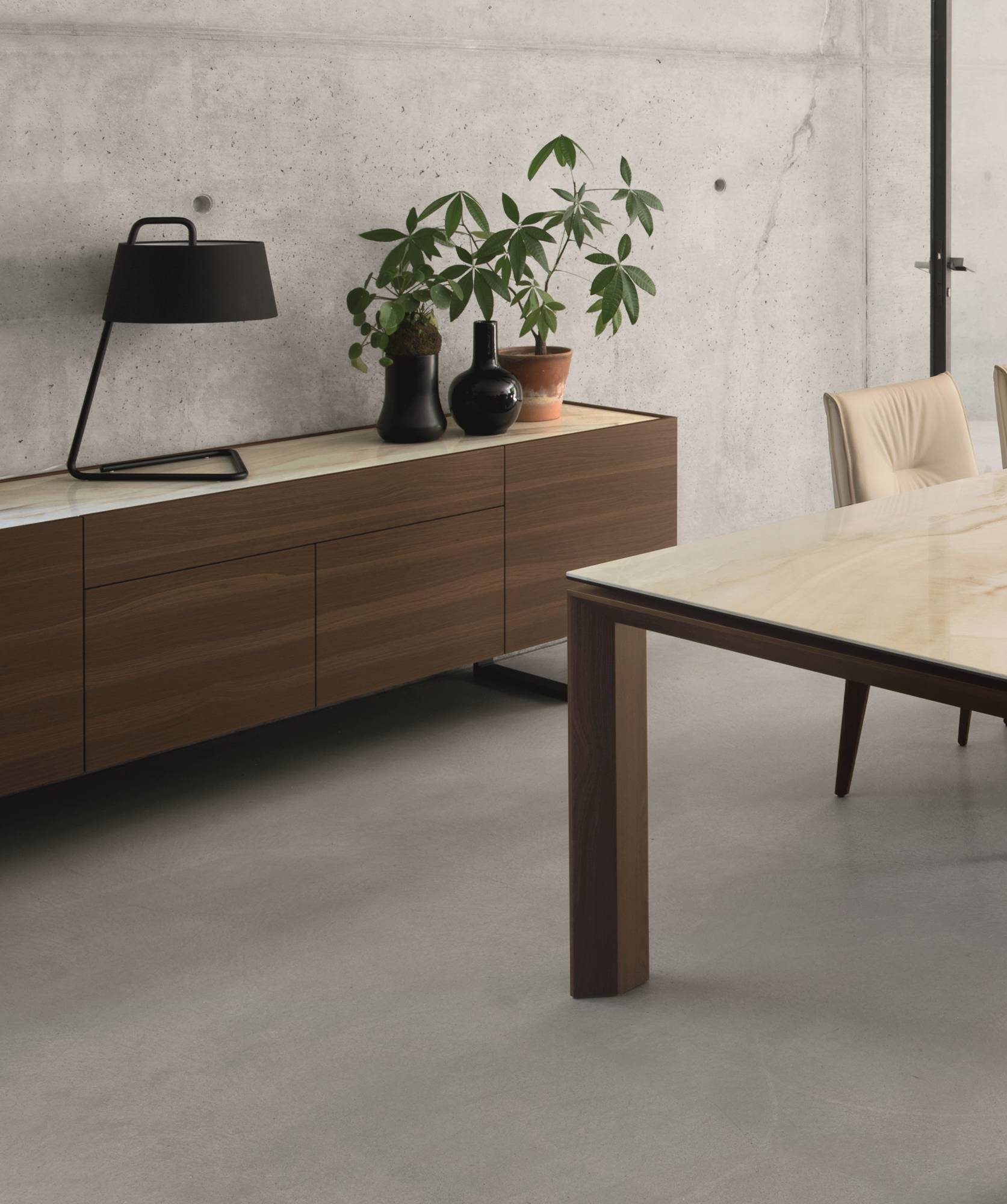 Horizon 4 doors and central drawer sideboard, Ceramic Top 210cm Width ...