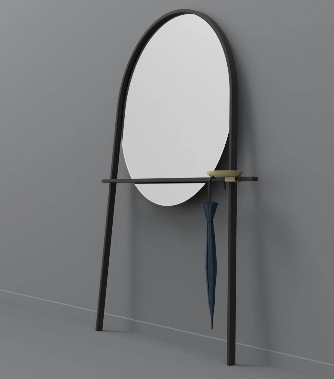 Ligne Roset Geoffrey Wall Mirror and Coat Stand - Beadle Crome Interiors
