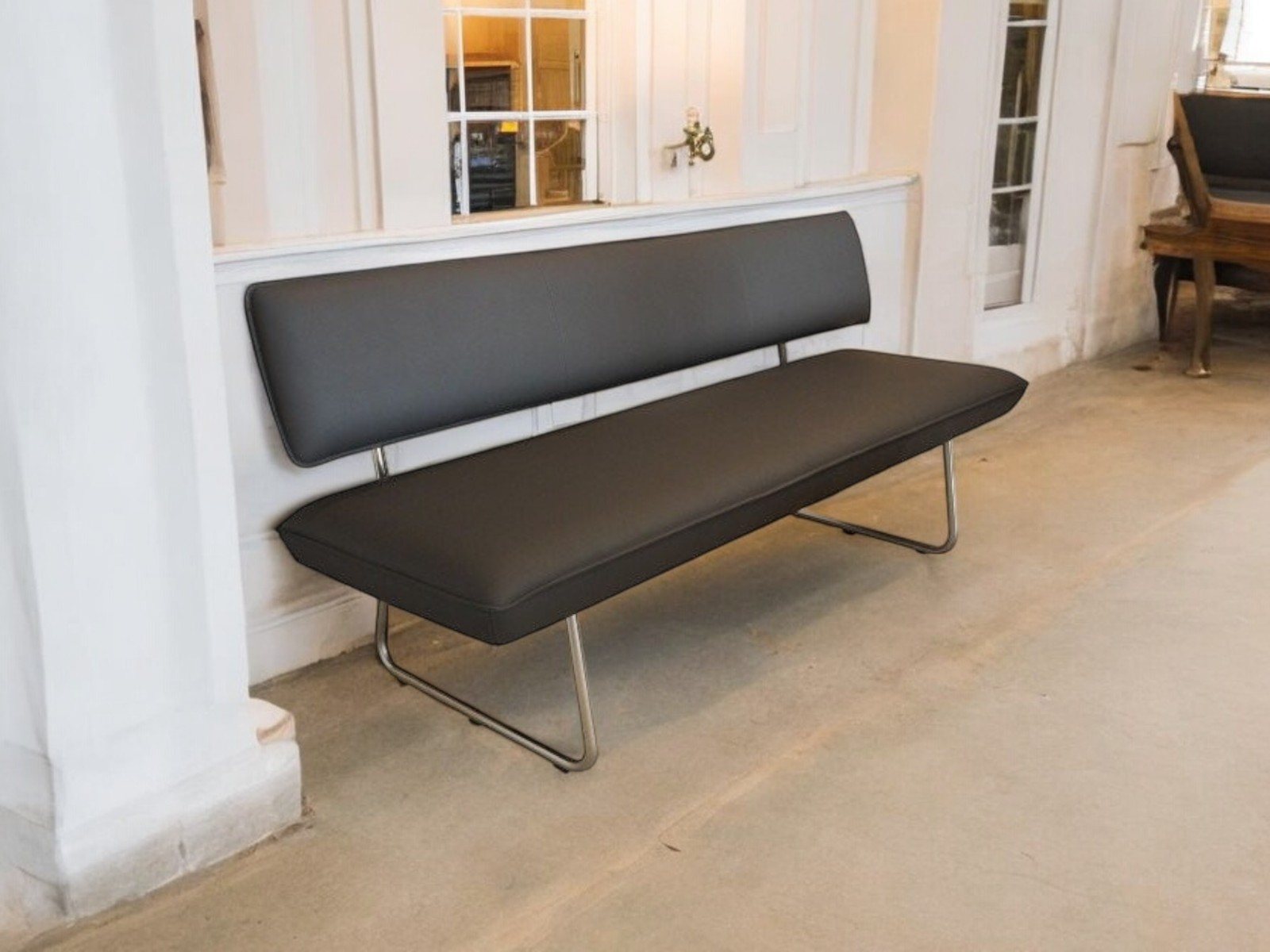 Venjakob Onyx Bench With Metal Legs - Beadle Crome Interiors