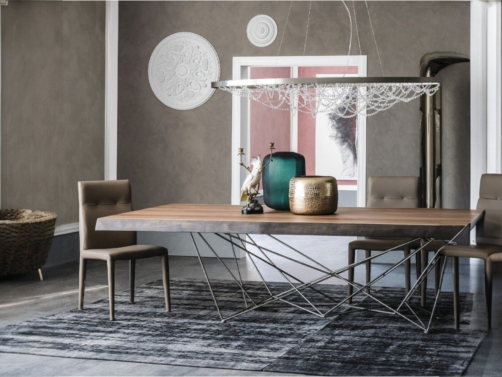 Gordon Deep Wood Table By Cattelan Italia - Beadle Crome Interiors