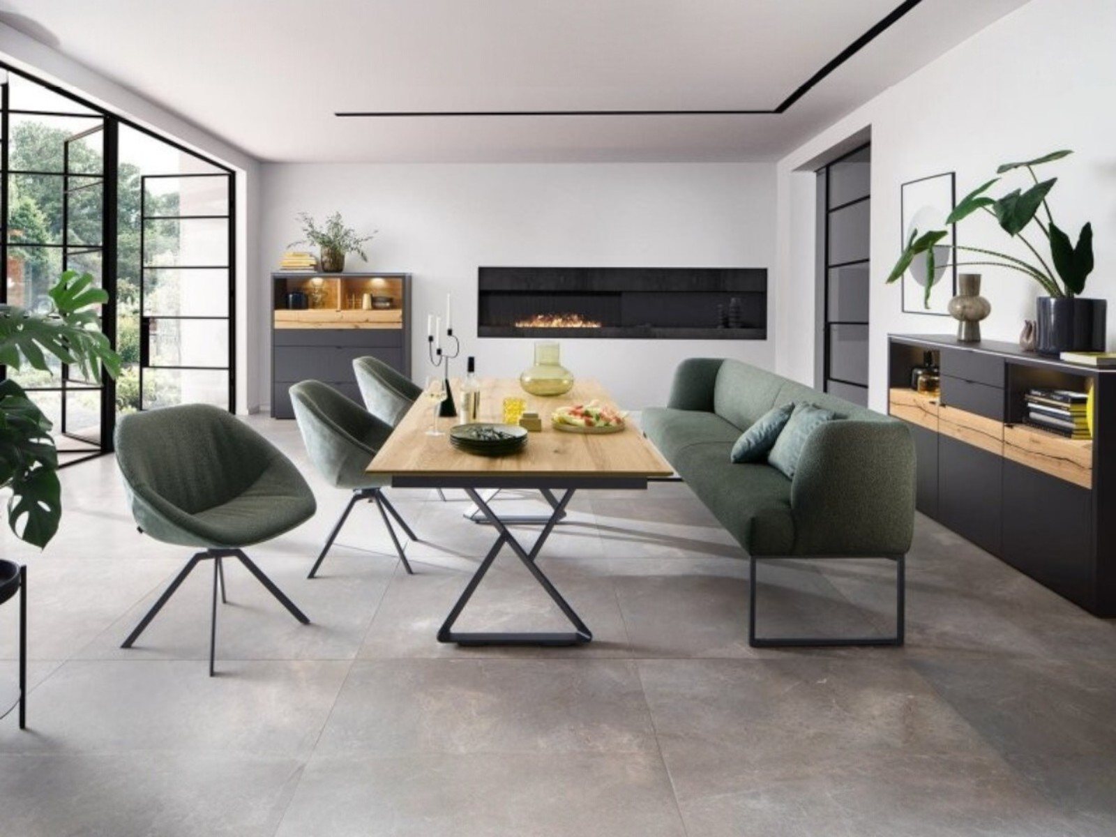 Opal With Square Tube Legs Bench By Venjakob - Beadle Crome Interiors