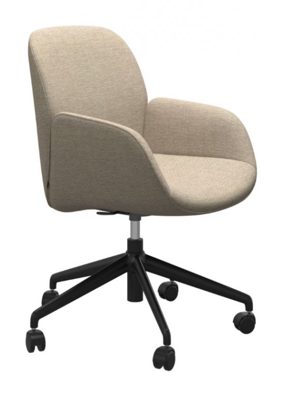 Stressless Bay Low Back Home Office Chair - Beadle Crome Interiors